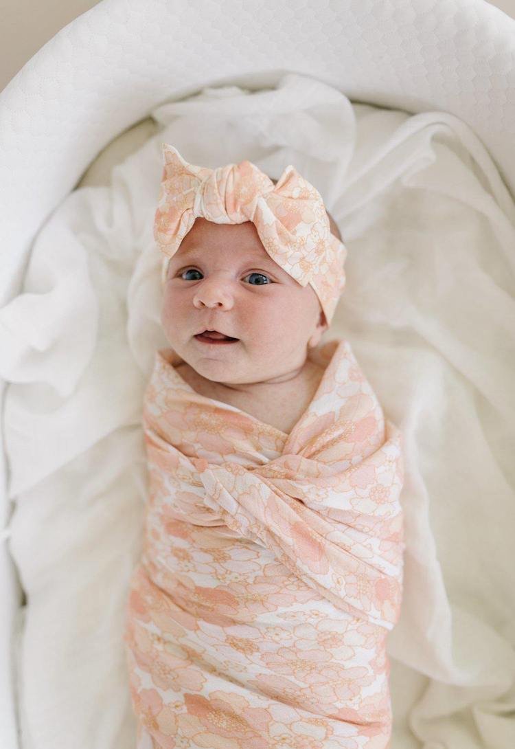 Peachy Bloom Swaddle – ForeverBabyCo
