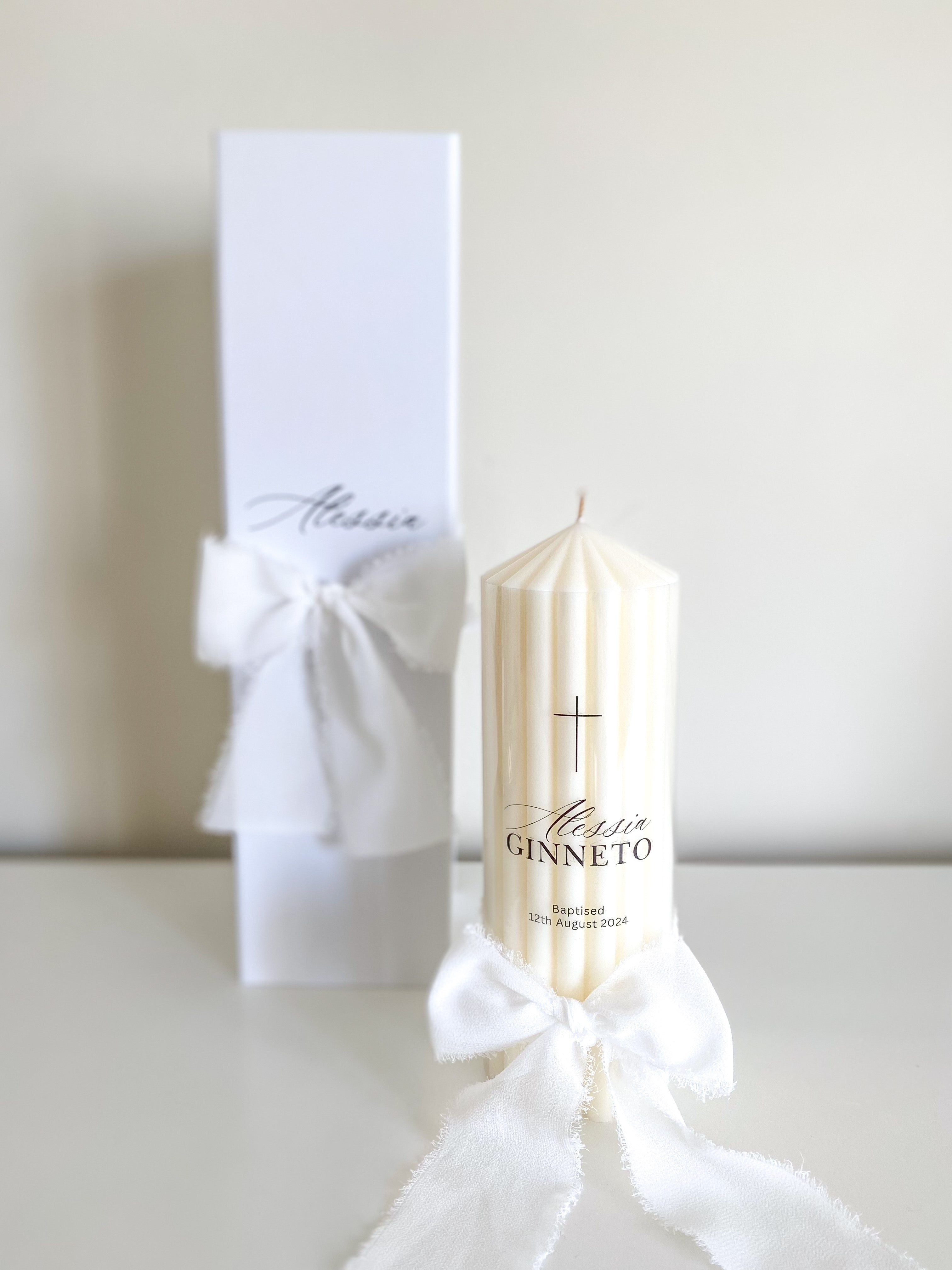Baptism Candle "Chic" – ForeverBabyCo